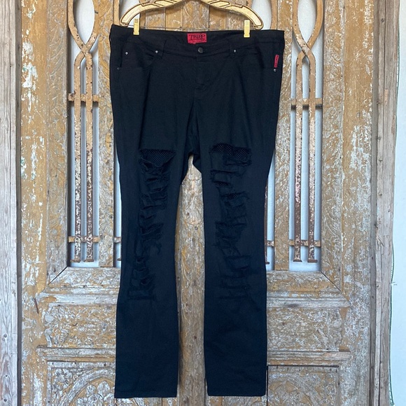 Tripp nyc | Pants & Jumpsuits | Tripp Nyc Black Destroyed Punk Rock ...